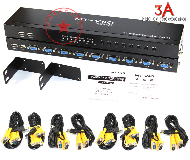 KVM Switch 8 port USB MT VIKI MT 801UK -L chính hãng KVM Switch 8 port USB MT VIKI MT 801UK -L chính hãng
